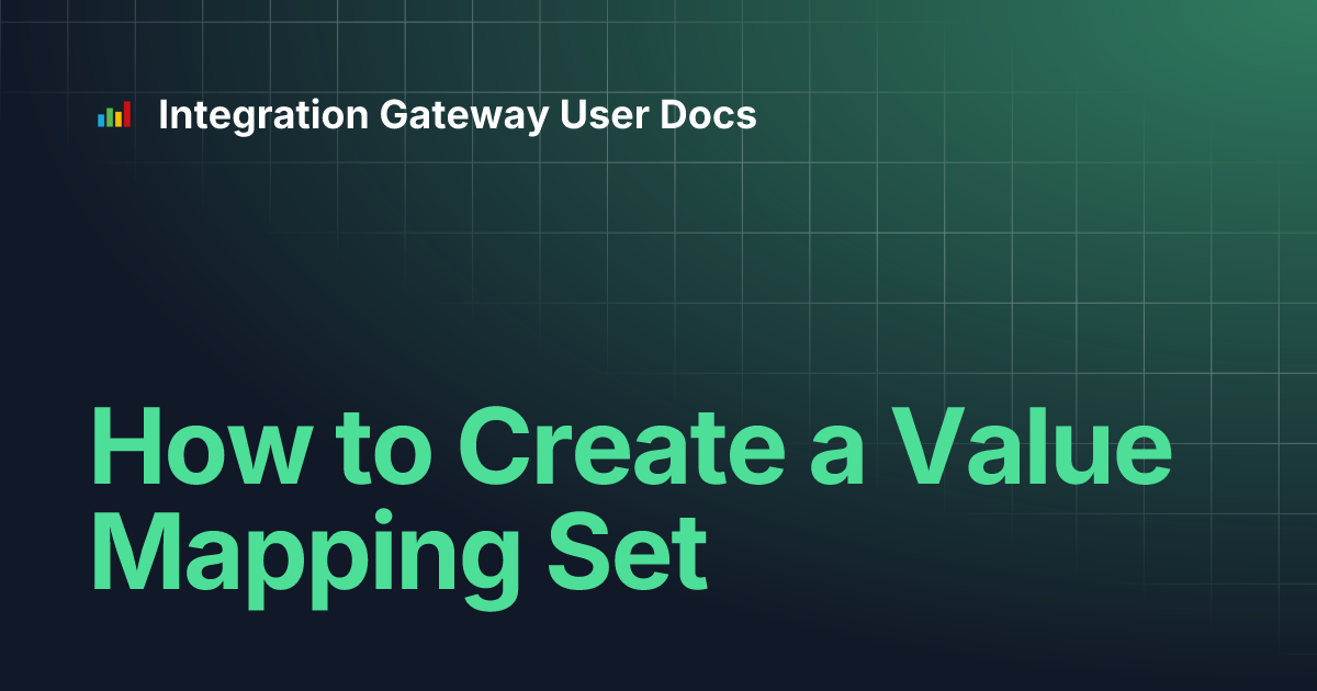 How to Create a Value Mapping Set | Glyue User Docs
