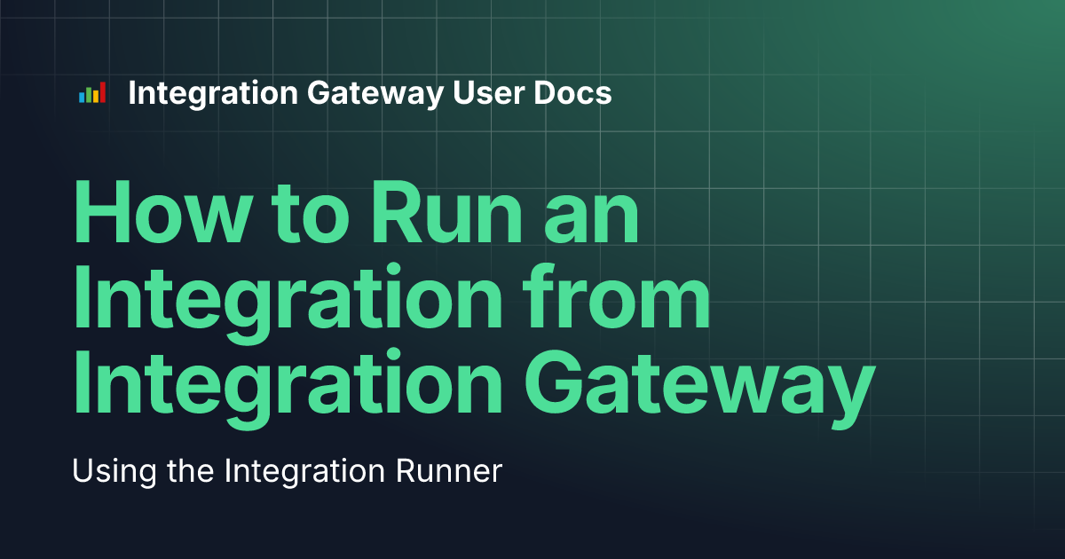 How to Run an Integration from Glyue | Glyue User Docs